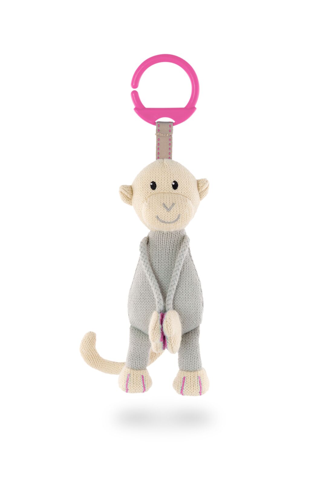 Matchstick Monkey - Knitted Hanging Monkey Toy (Pink)